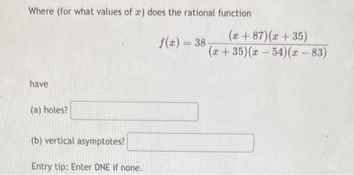 Solved Consider the rational function g(x)=x2+8x+153x+15 | Chegg.com