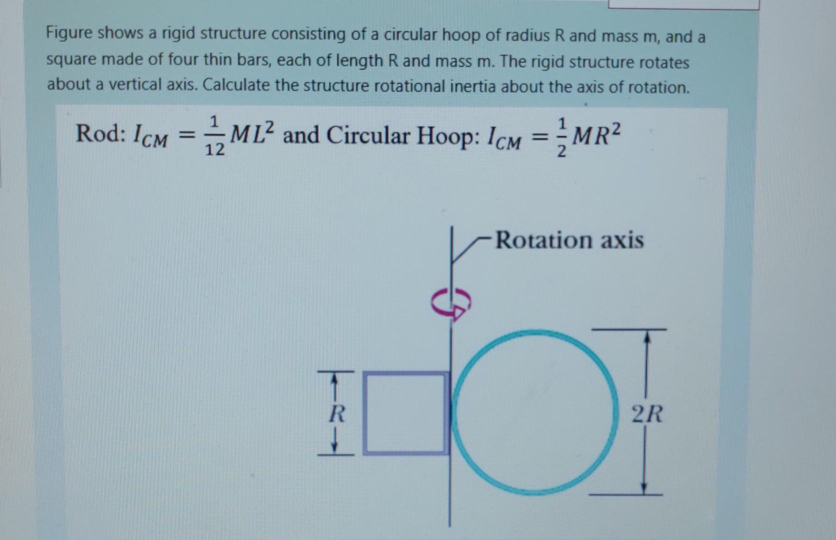 Solved Figure shows a rigid structure consisting of a | Chegg.com