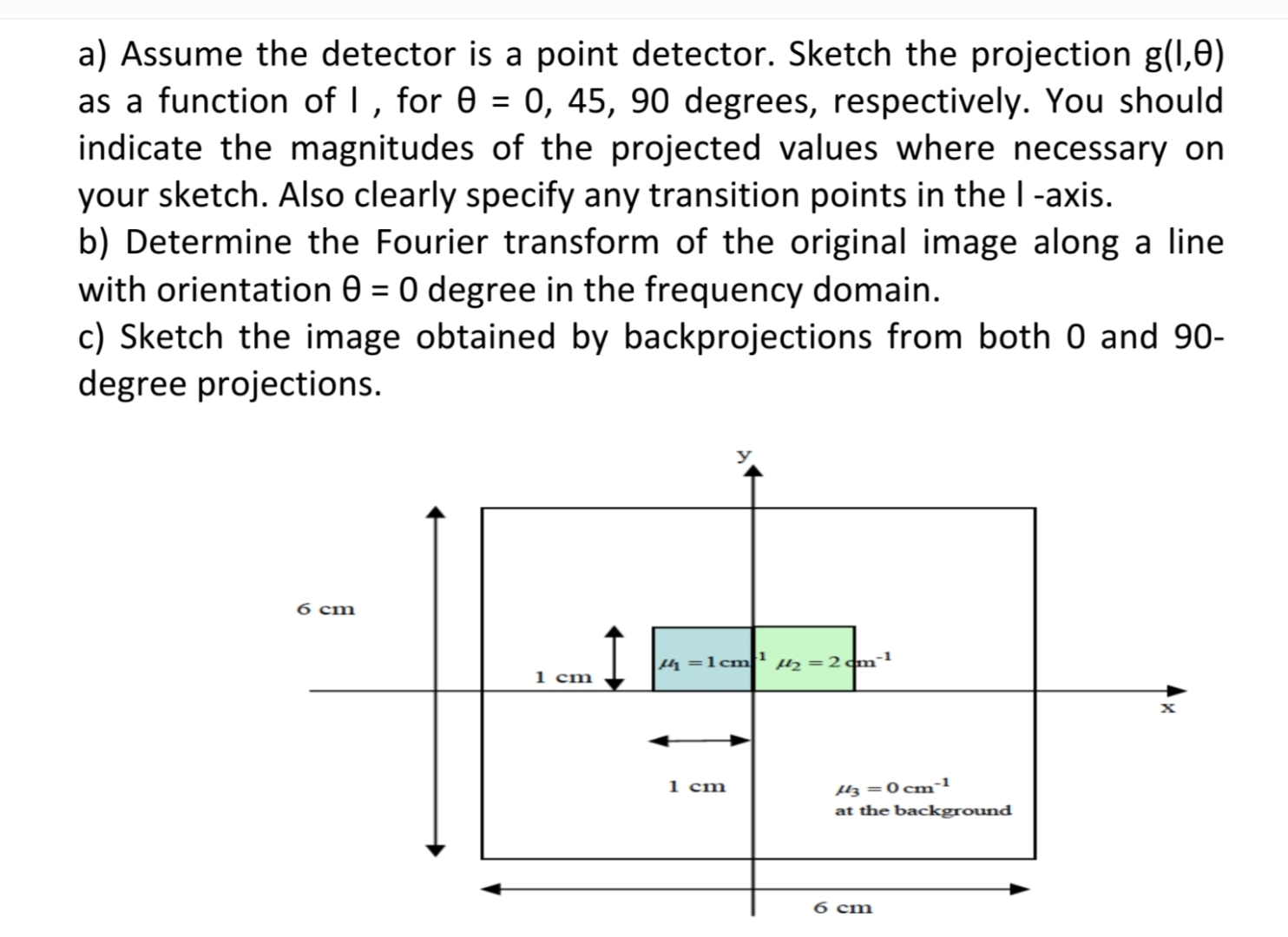 Solved a) ﻿Assume the detector is a point detector. Sketch | Chegg.com