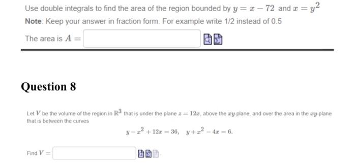 Solved Use double integrals to find the area of the region | Chegg.com