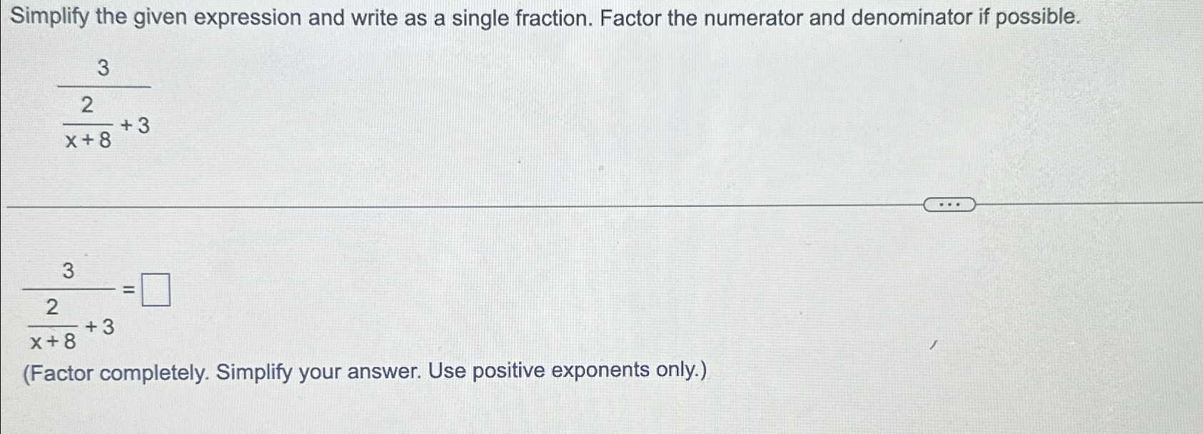 Solved Simplify the given expression and write as a single | Chegg.com