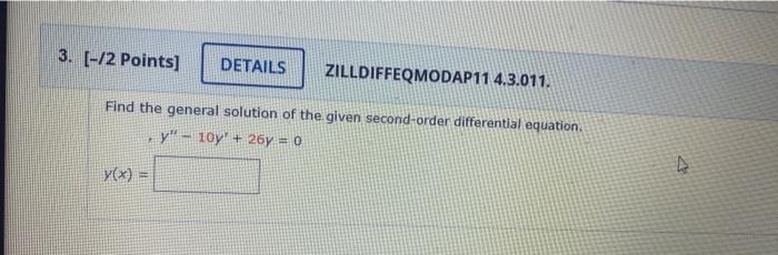 Solved Find the general solution of the given second-order | Chegg.com