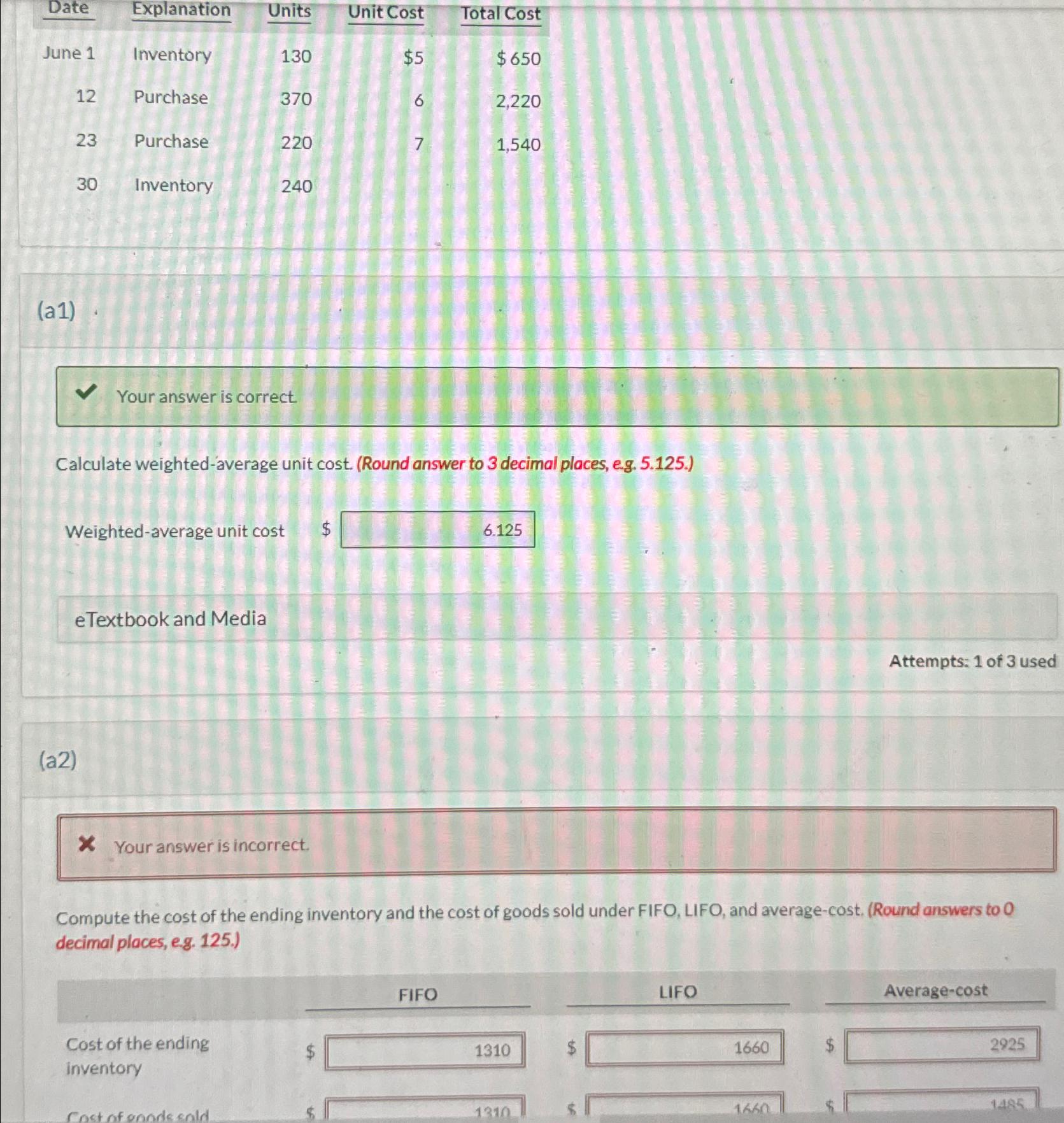 table[[Date,Explanation,Units,Unit Cost,,Total | Chegg.com