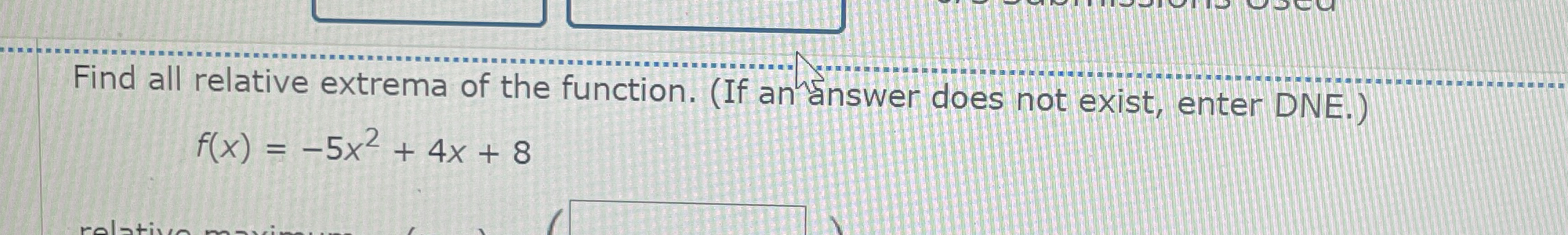 Solved Find all relative extrema of the function. (If an | Chegg.com