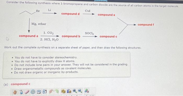 Solved Work out the complete synthesis on a separate sheet | Chegg.com