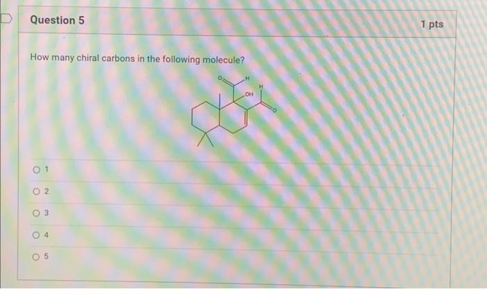 Solved How many chiral carbons in the following molecule? 1 | Chegg.com