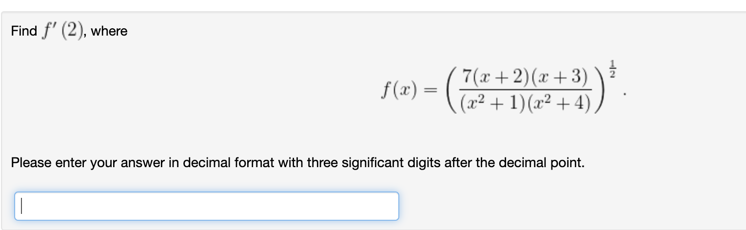 Solved Find f'(2), | Chegg.com