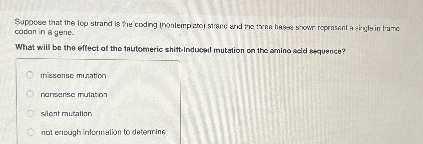 Solved Suppose that the top strand is the coding | Chegg.com