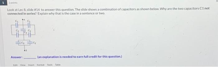 Solved 1 2 points Look at Lec 8, slide #14 to answer this | Chegg.com