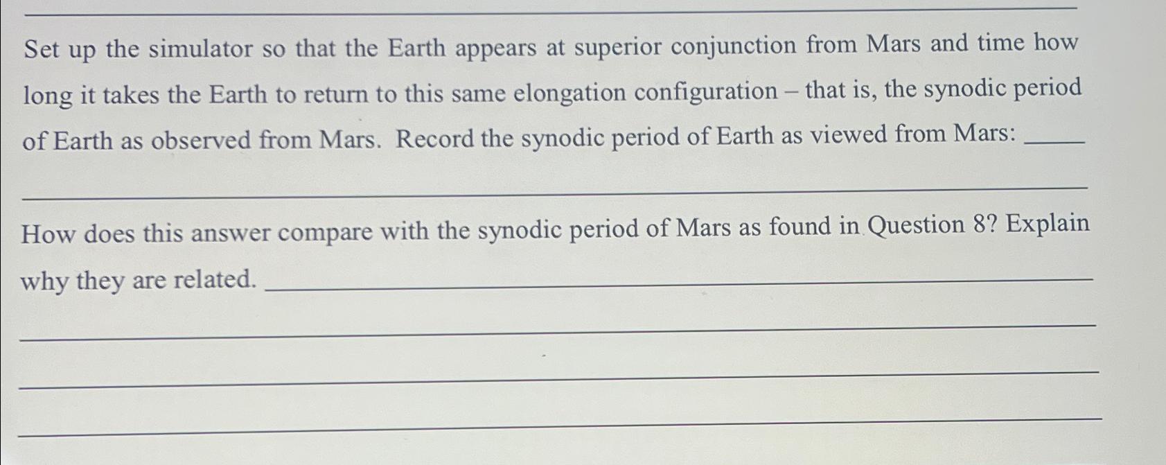 Solved Set up the simulator so that the Earth appears at | Chegg.com
