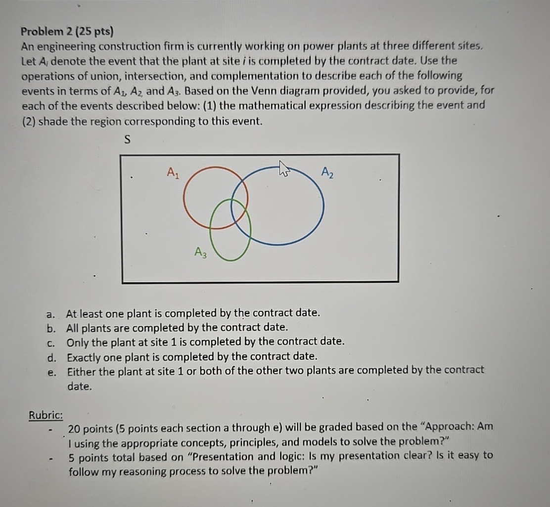 Solved Problem 2 ( 25 ﻿pts)An engineering construction firm | Chegg.com