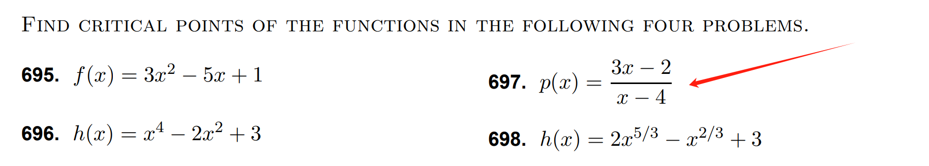 Solved Find CRITICAL POINTS OF THE FUNCTIONS IN THE | Chegg.com