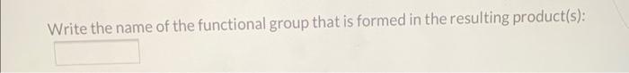 Solved Draw The Final Product S Of The Following
