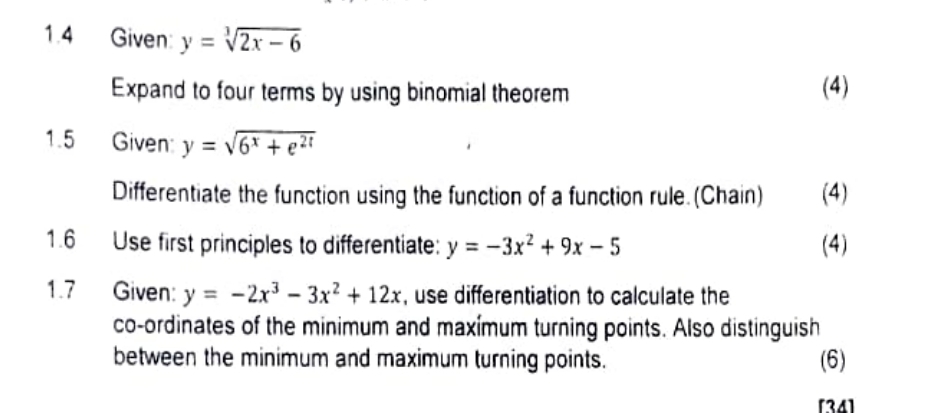 Solved 14 ﻿Given: y=2x-63Expand to four terms by using | Chegg.com