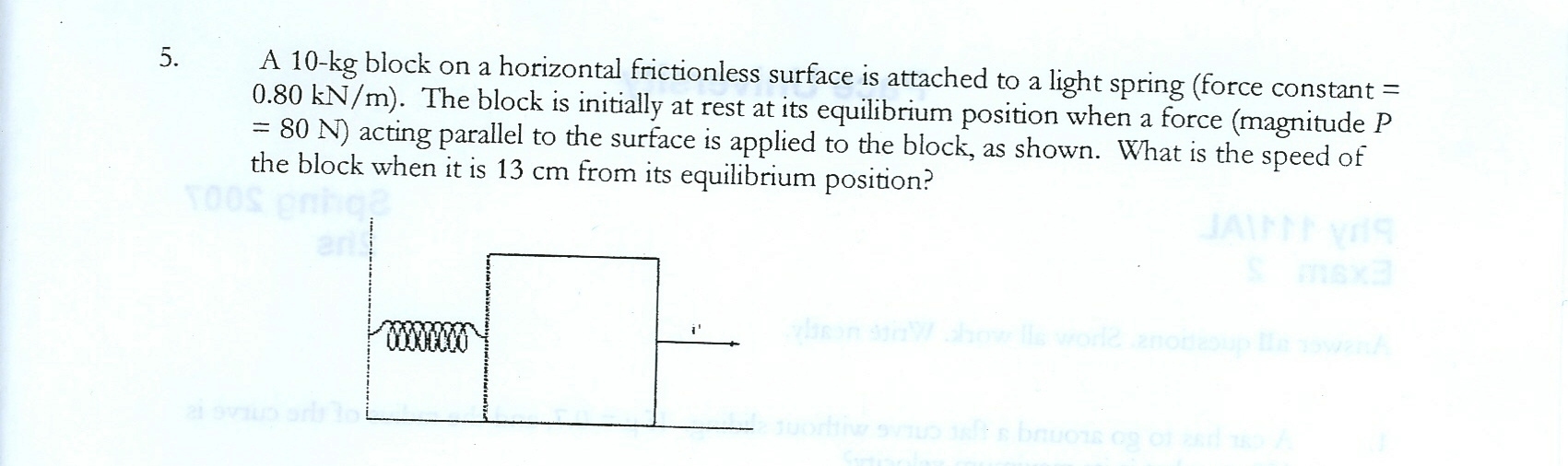 Solved A 10-kg block on a horizontal frictionless surface is | Chegg.com