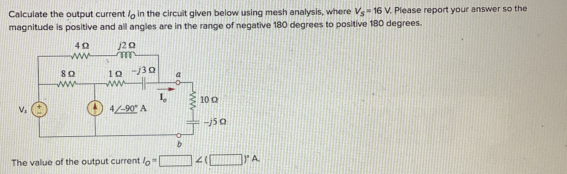 Solved Calculate the output current IO ﻿in the circuit given | Chegg.com
