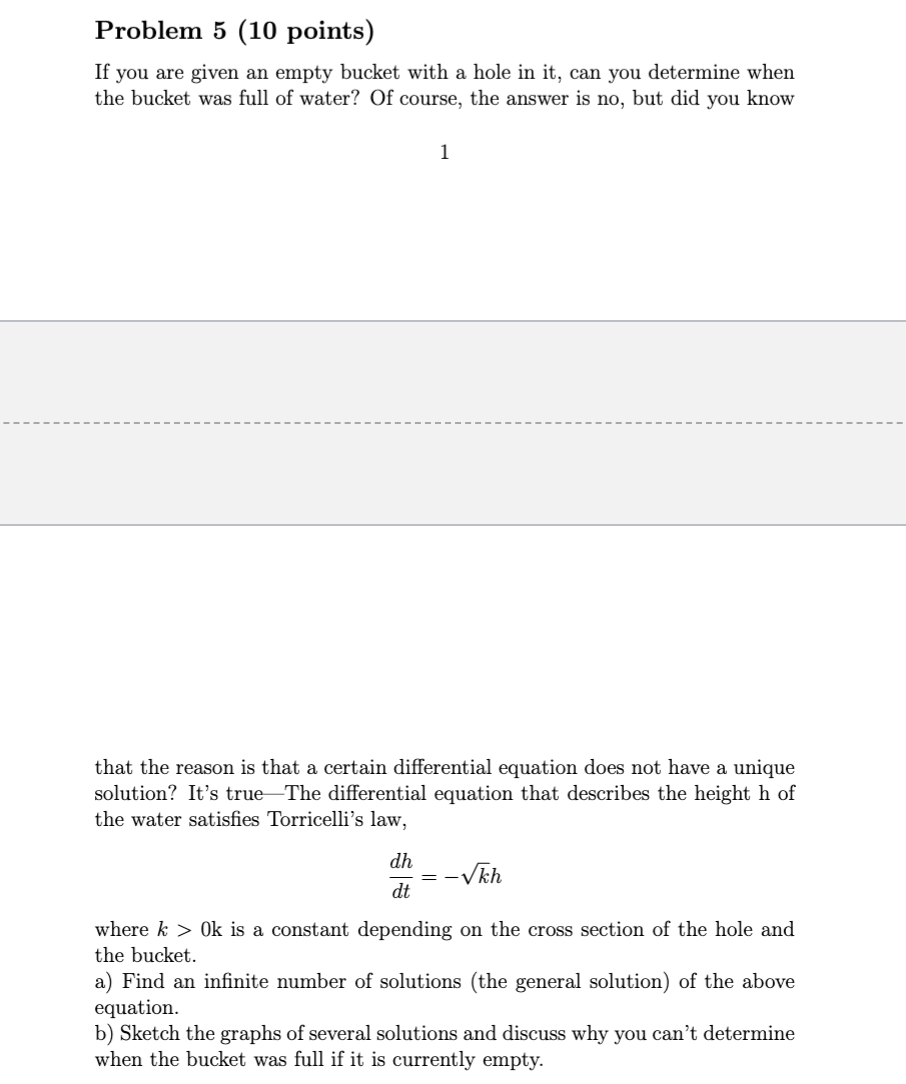 Solved Problem 5 (10 ﻿points)If you are given an empty | Chegg.com