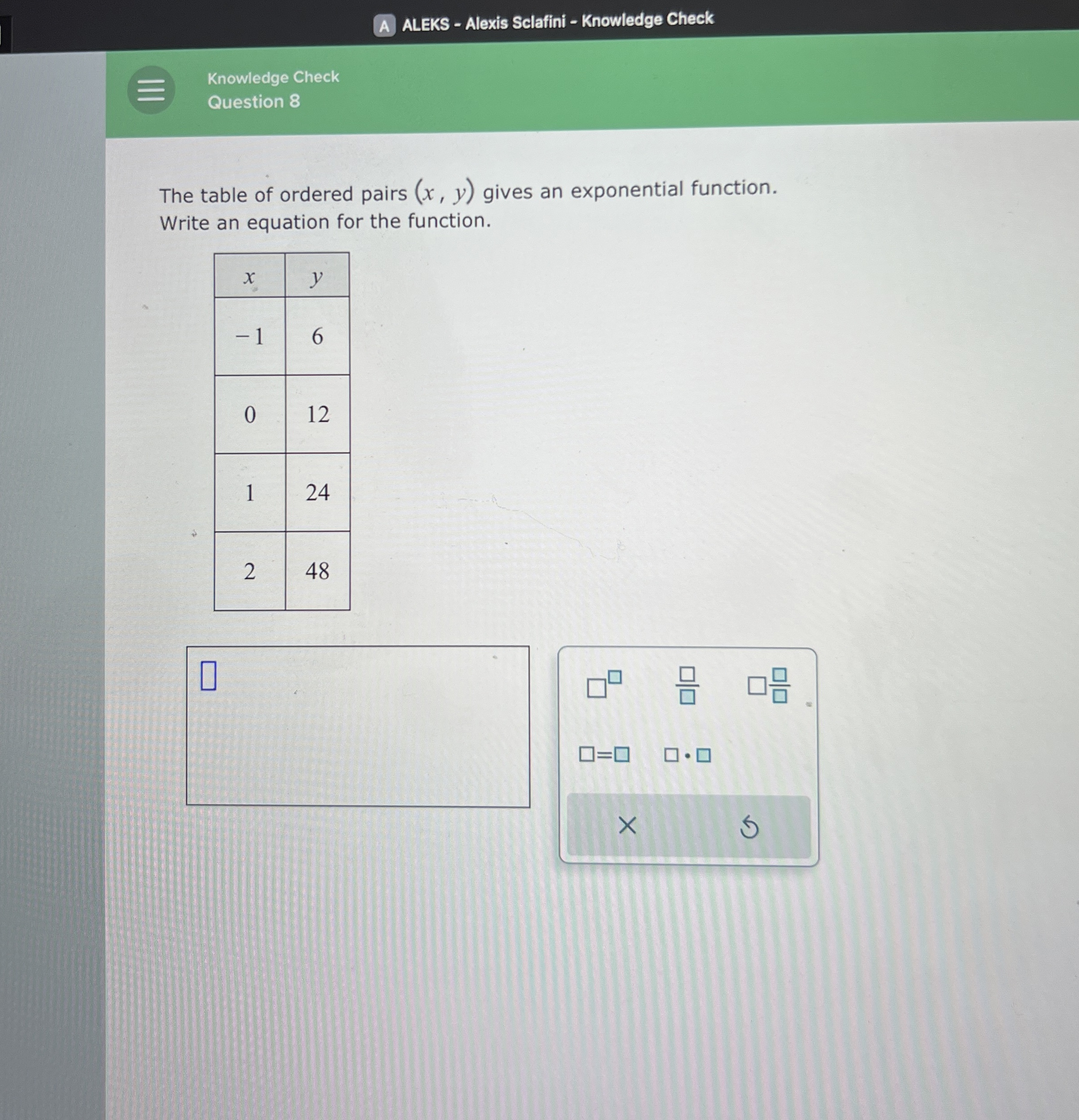 Solved The table of ordered pairs (x,y) ﻿gives an | Chegg.com