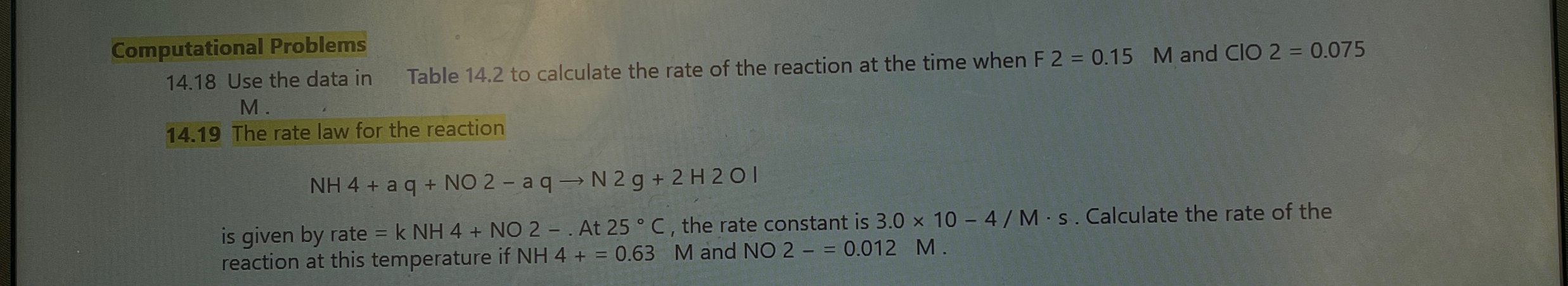 Solved Computational Problems14.18 ﻿Use the data in Table | Chegg.com