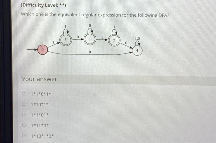 Which one is the equivalent regular expression for | Chegg.com