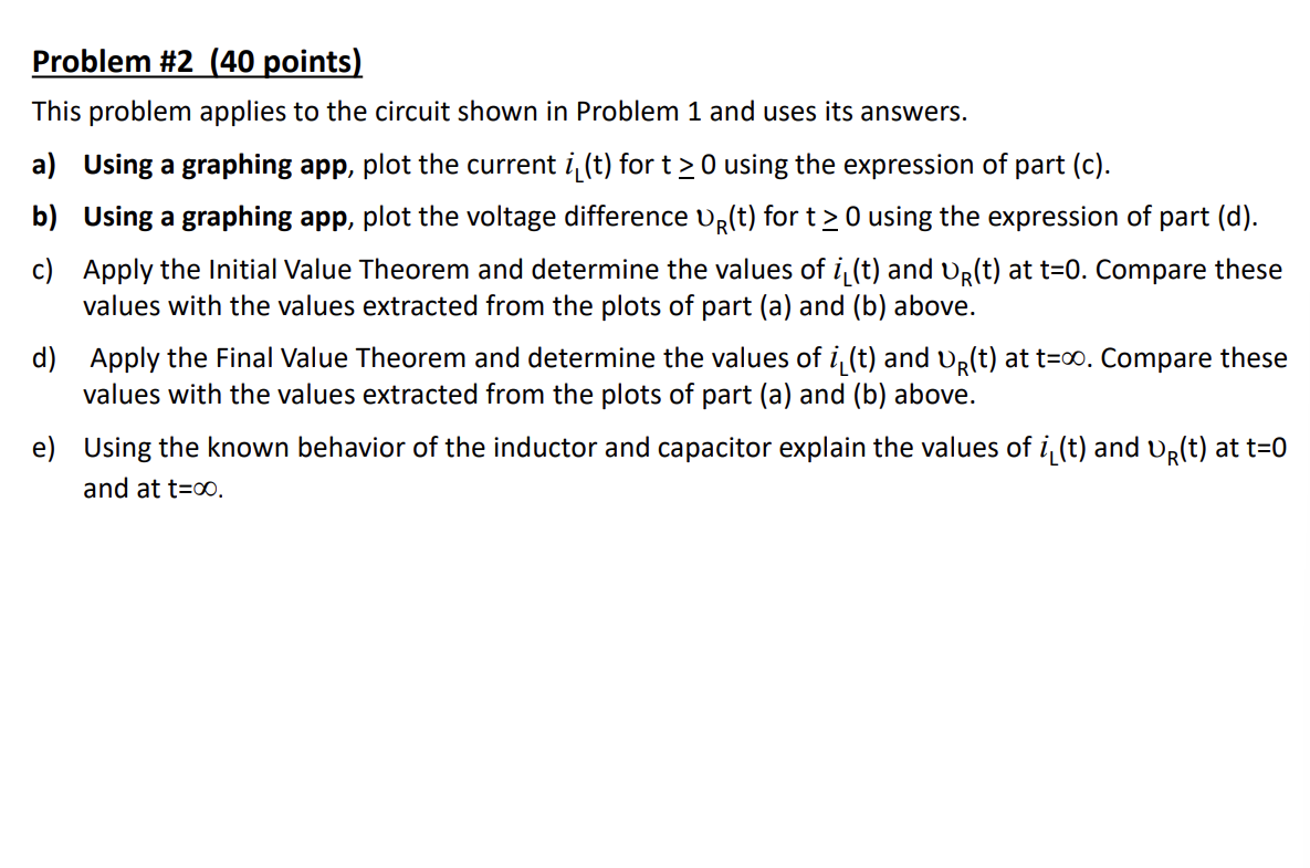 Solved Problem #2 (40 ﻿points)This problem applies to ﻿the | Chegg.com