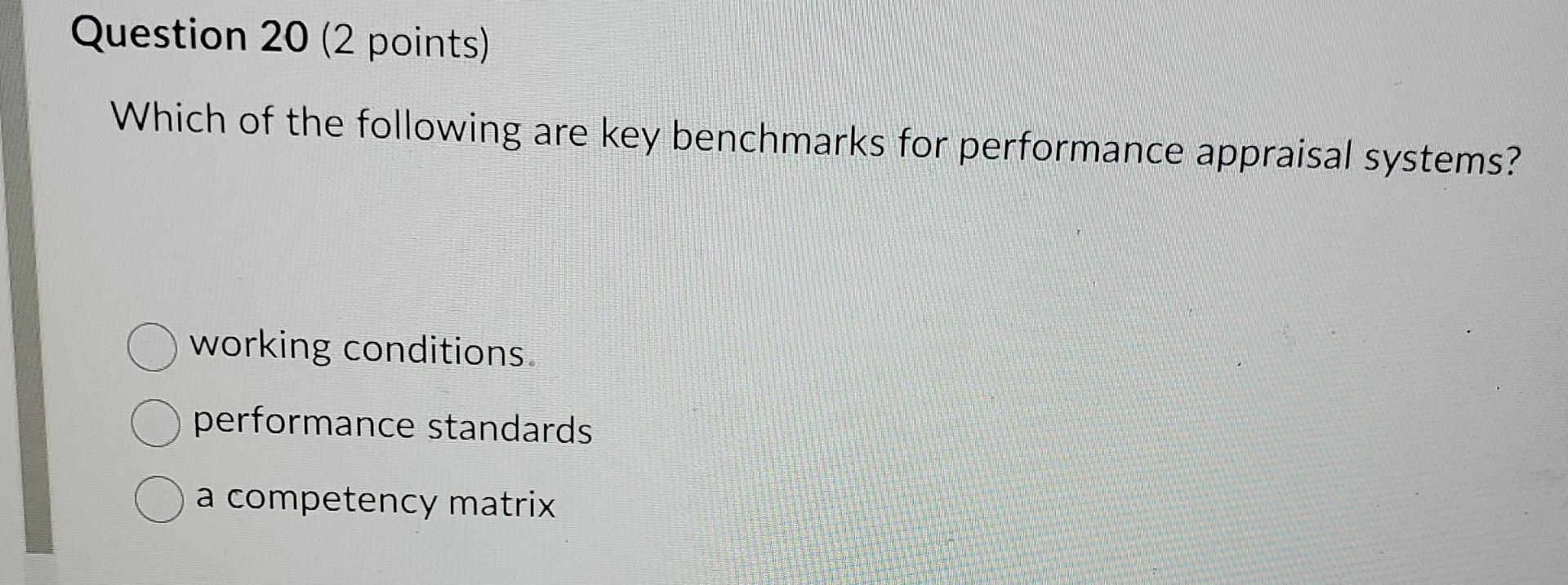 Solved Question 20 (2 ﻿points)Which of the following are key | Chegg.com