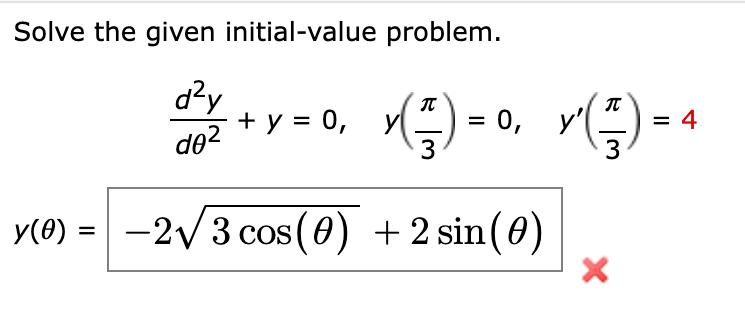 Solved Solve the given initial-value | Chegg.com