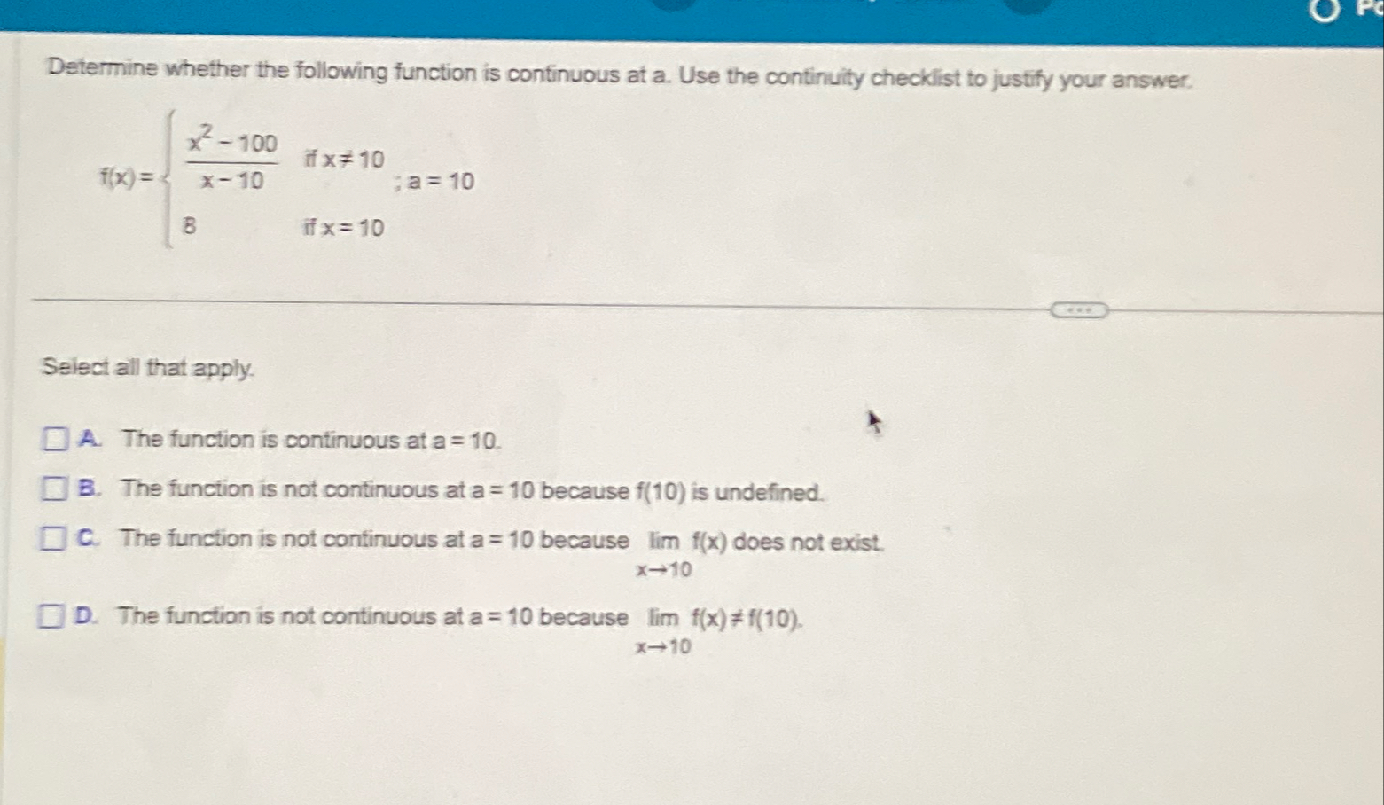 Solved Determine whether the following function is | Chegg.com