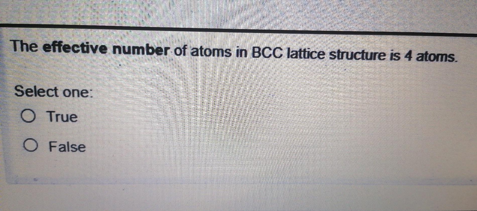 Solved The effective number of atoms in BCC lattice | Chegg.com