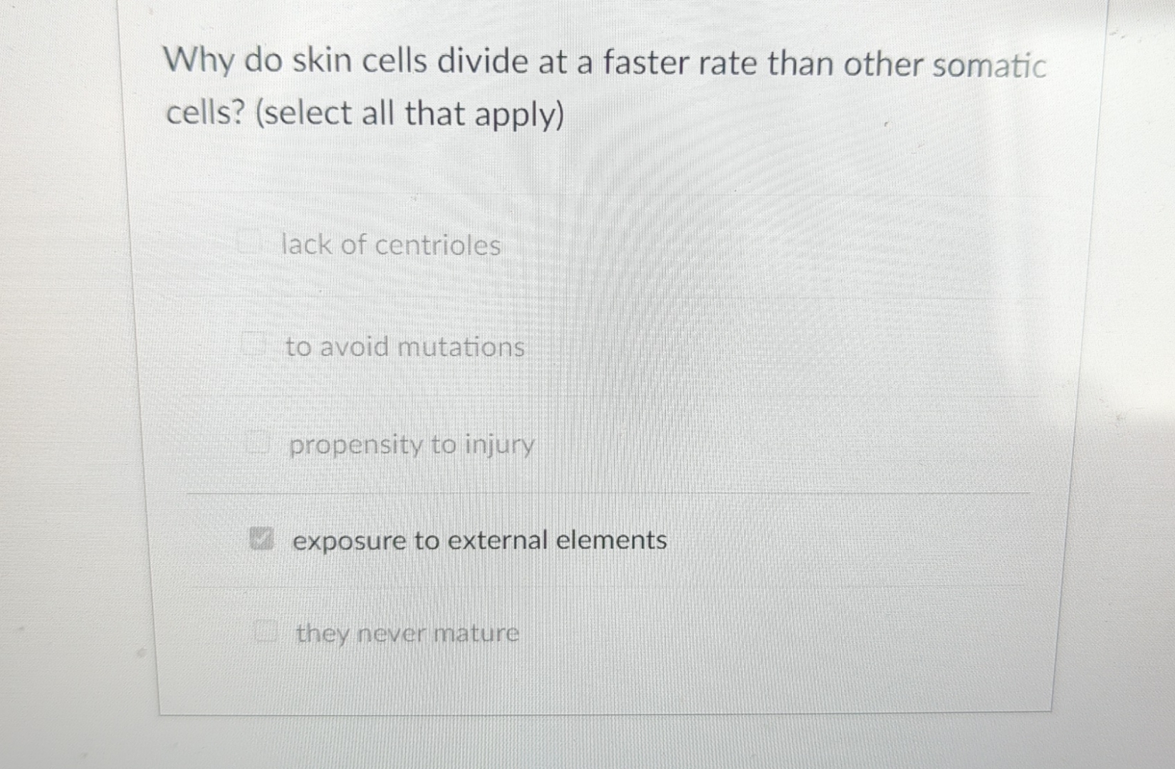 Solved Why do skin cells divide at a faster rate than other | Chegg.com