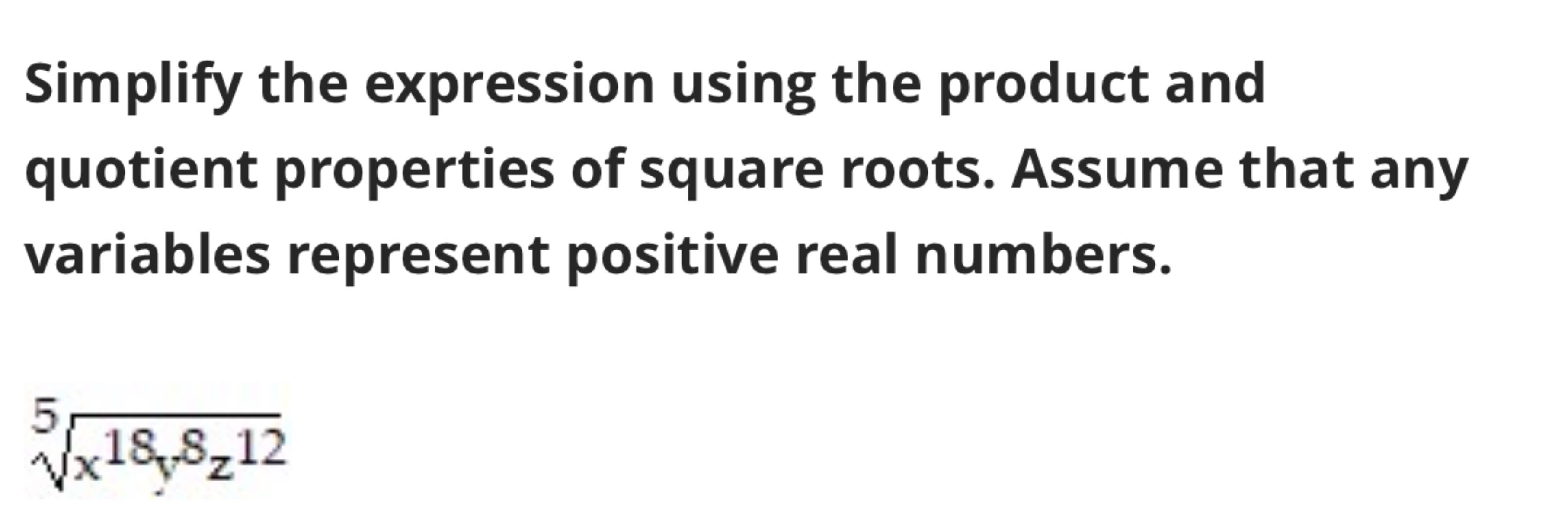 Solved Simplify the expression using the product andquotient | Chegg.com
