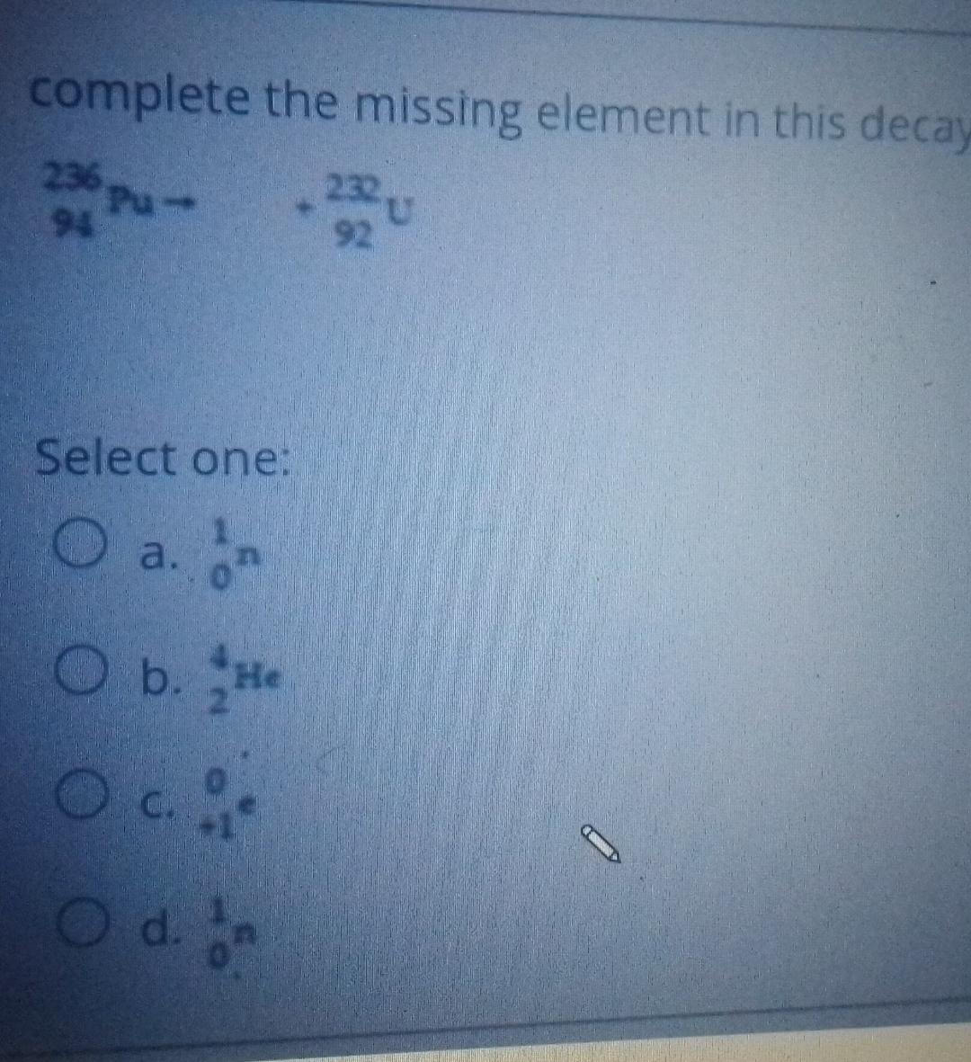 Solved complete the missing element in this deca | Chegg.com