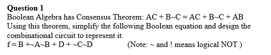 Solved Please solve and explain steps: Question 1Boolean | Chegg.com