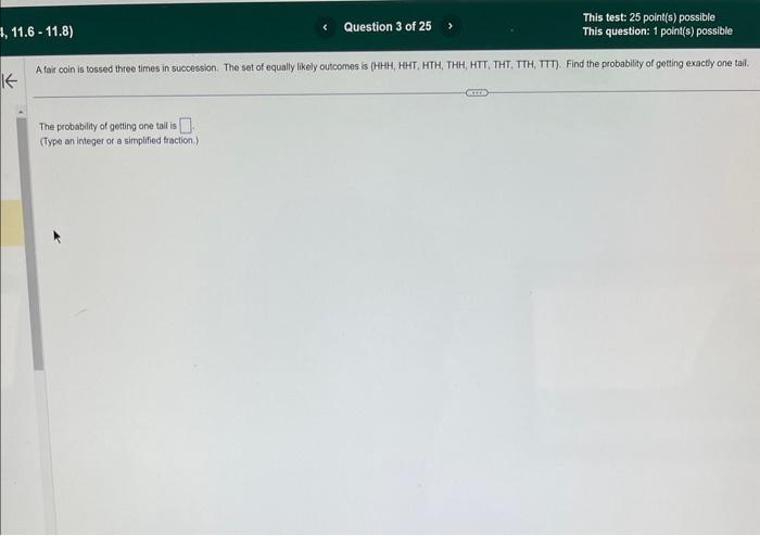 Solved Afair coin is tossed three times in succession. The | Chegg.com
