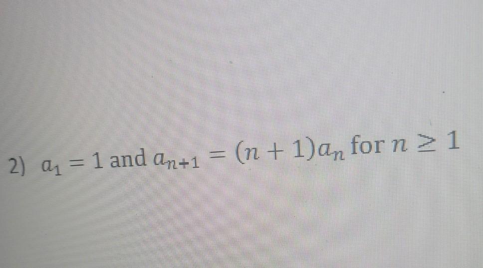 Solved Find an explicit formula for each of the following | Chegg.com