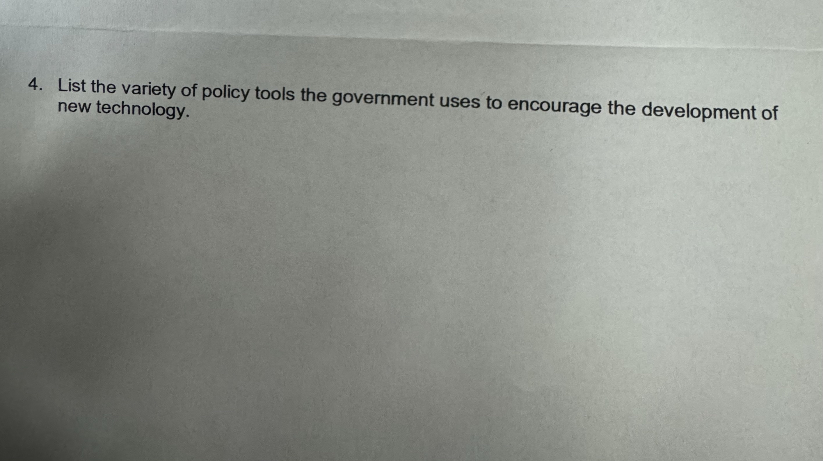 Solved List the variety of policy tools the government uses | Chegg.com