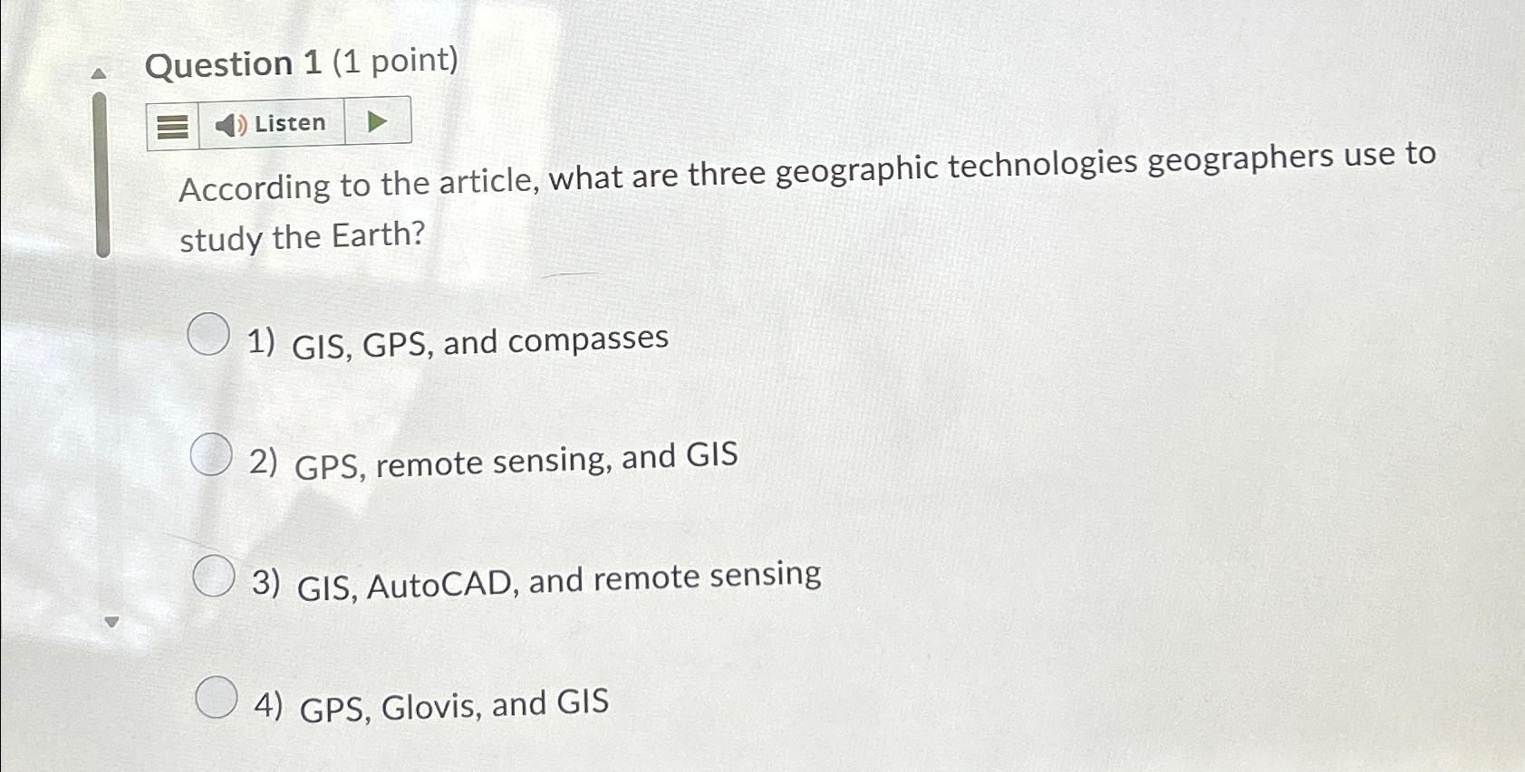 Solved Question 1 (1 ﻿point)ListenAccording to the article, | Chegg.com