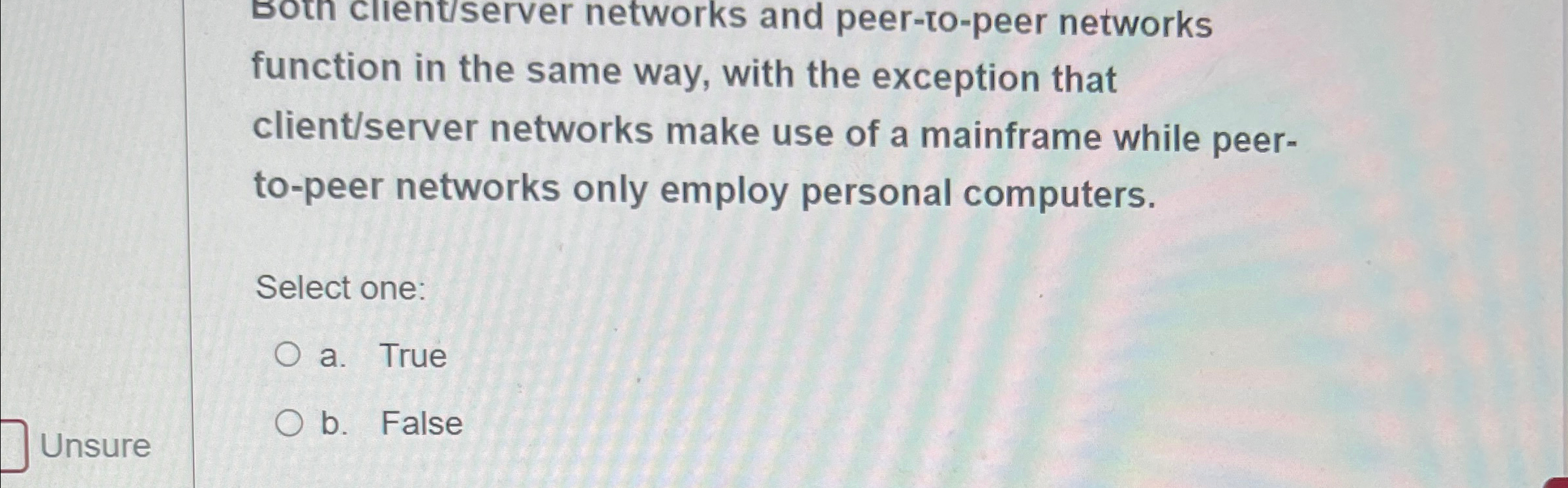 Solved Both cllent/server networks and peer-to-peer networks | Chegg.com