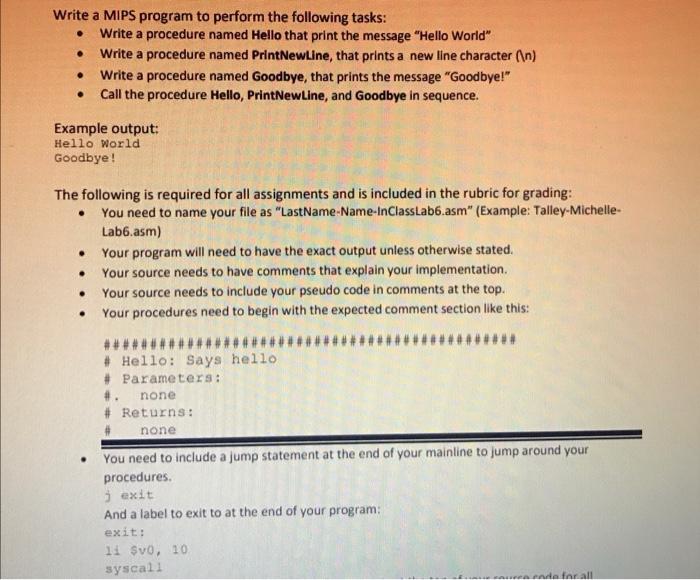 Solved Write a MIPS program to perform the following tasks: | Chegg.com Solved Write a MIPS program to perform the following tasks: | Chegg.com