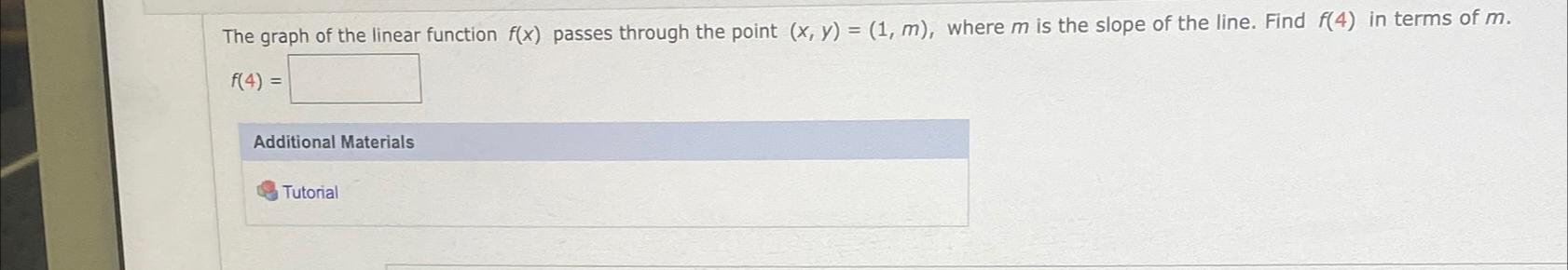 Solved The graph of the linear function f(x) ﻿passes through | Chegg.com
