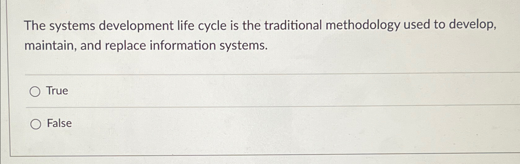 Solved The systems development life cycle is the traditional | Chegg.com