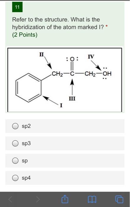 Solved Refer to the structure. What is the hybridization of | Chegg.com