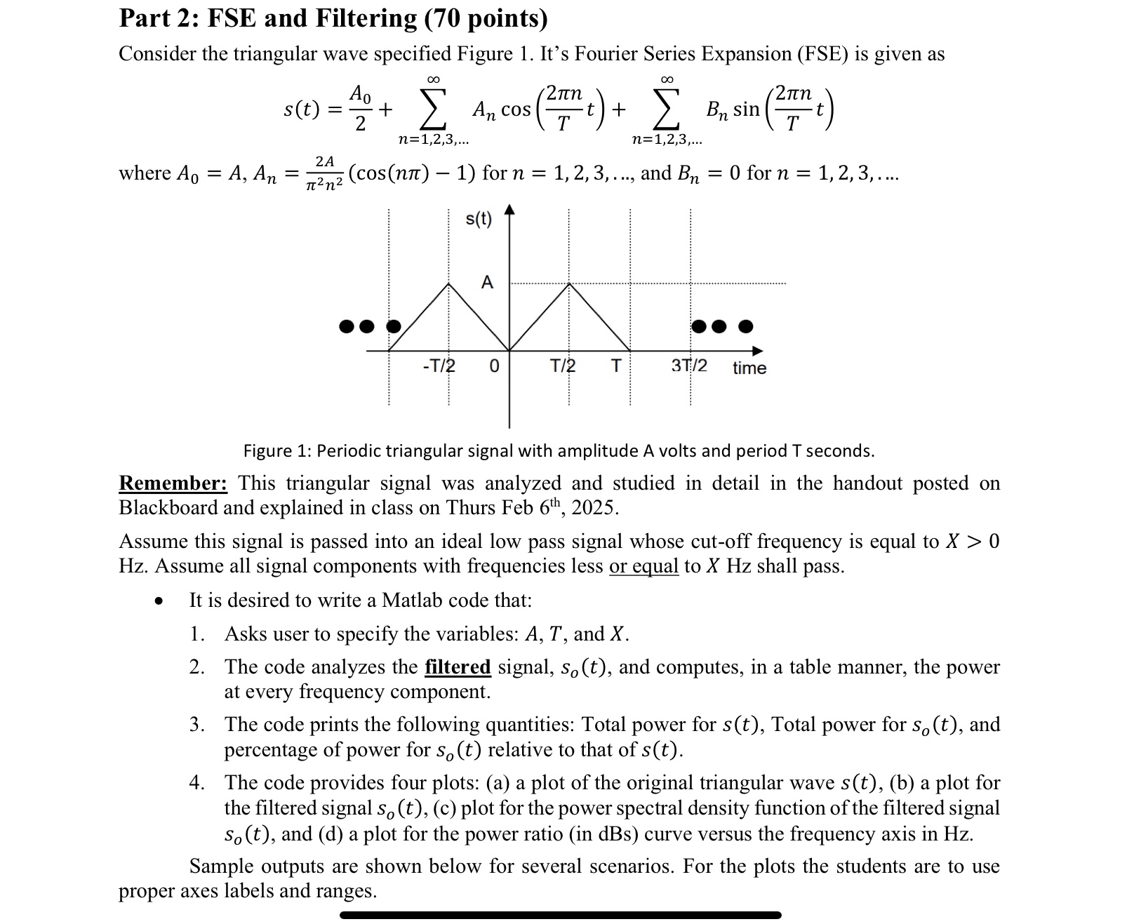 Part 2: FSE and Filtering (70 ﻿points) ﻿Using | Chegg.com