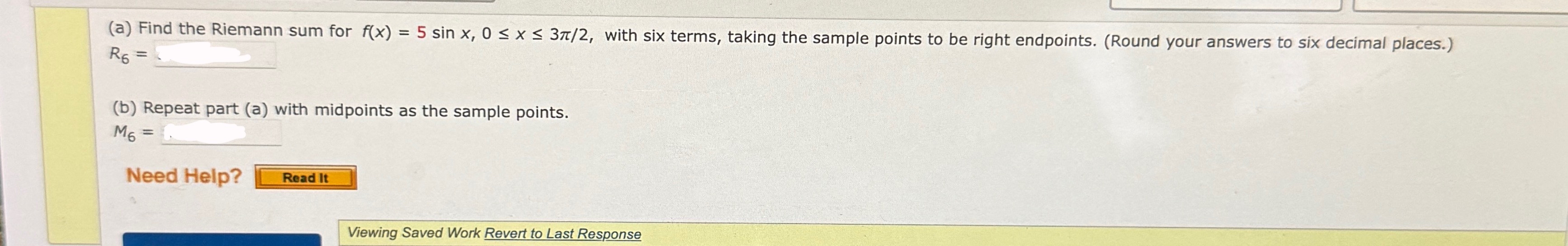 Solved R6= q,(b) ﻿Repeat part (a) ﻿with midpoints as the | Chegg.com