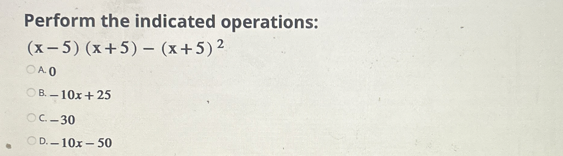 Solved Perform the indicated | Chegg.com