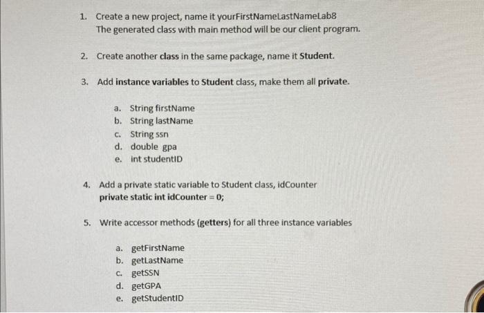 Solved 1. Create a new project, name it | Chegg.com Solved 1. Create a new project, name it | Chegg.com