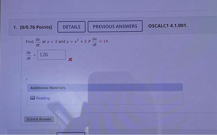 Solved Find dtdy at x=3 and y=x2+5 if dtdx=14 dtdy= | Chegg.com