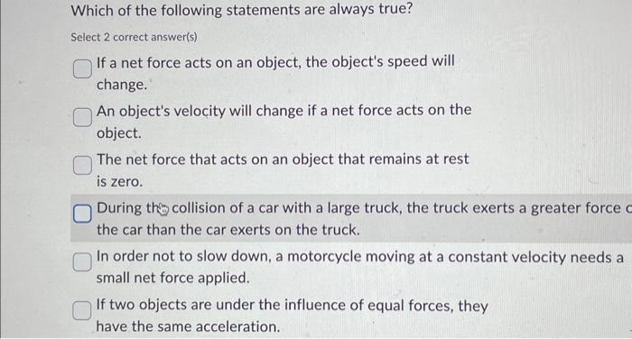 Solved Which of the following statements are always true? | Chegg.com