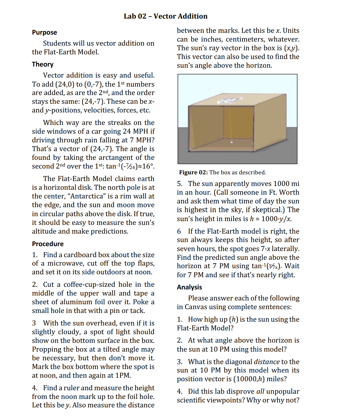 Solved Lab 02 - ﻿Vector AdditionPurposeStudents will us | Chegg.com