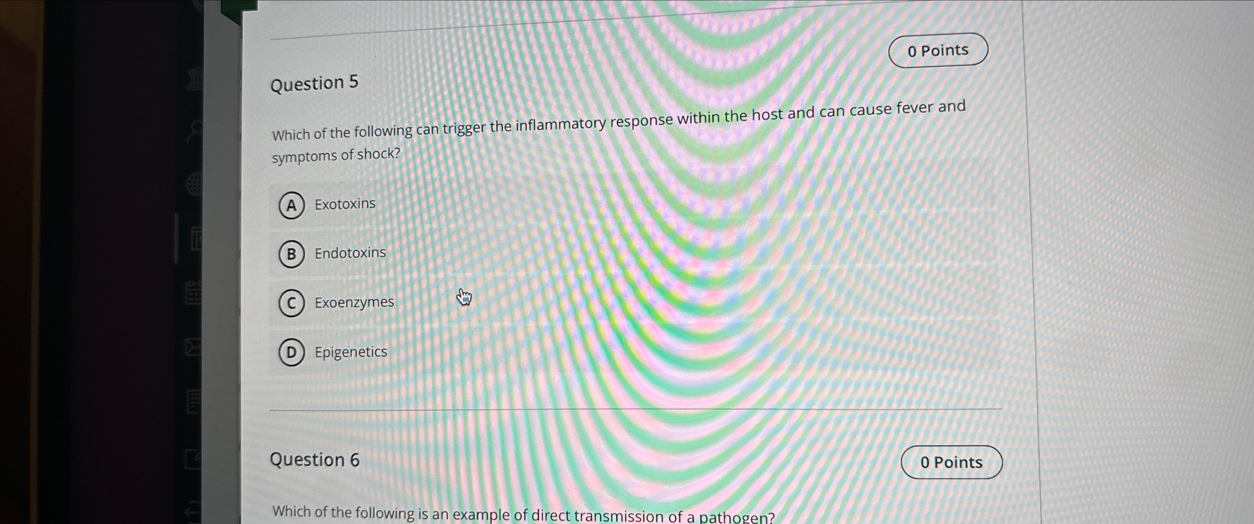 Solved 0 ﻿PointsQuestion 5Which of the following can trigger | Chegg.com